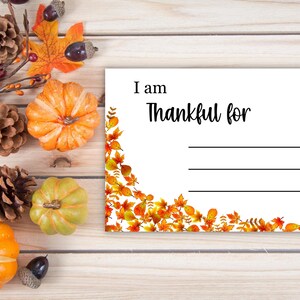 I Am Thankful For, Printable Thankful Cards, Grateful for You, Thankful ...