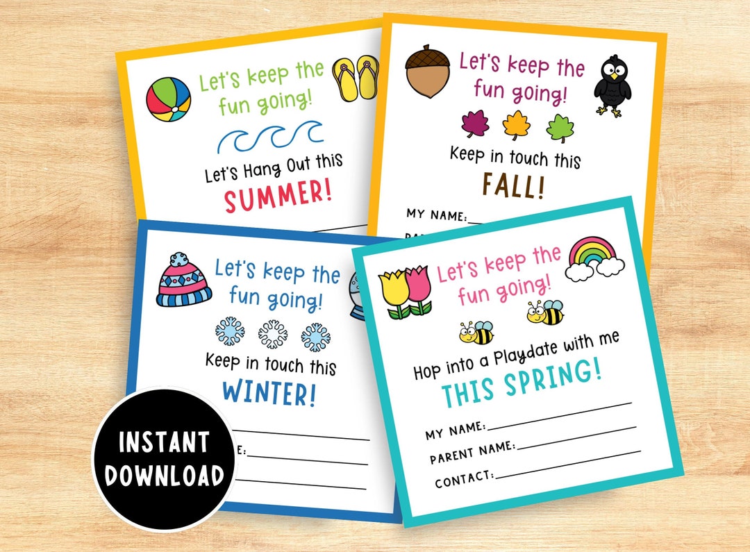 Play Date Cards Bundle, Cute Kids Business Cards, Let's Play Kids ...