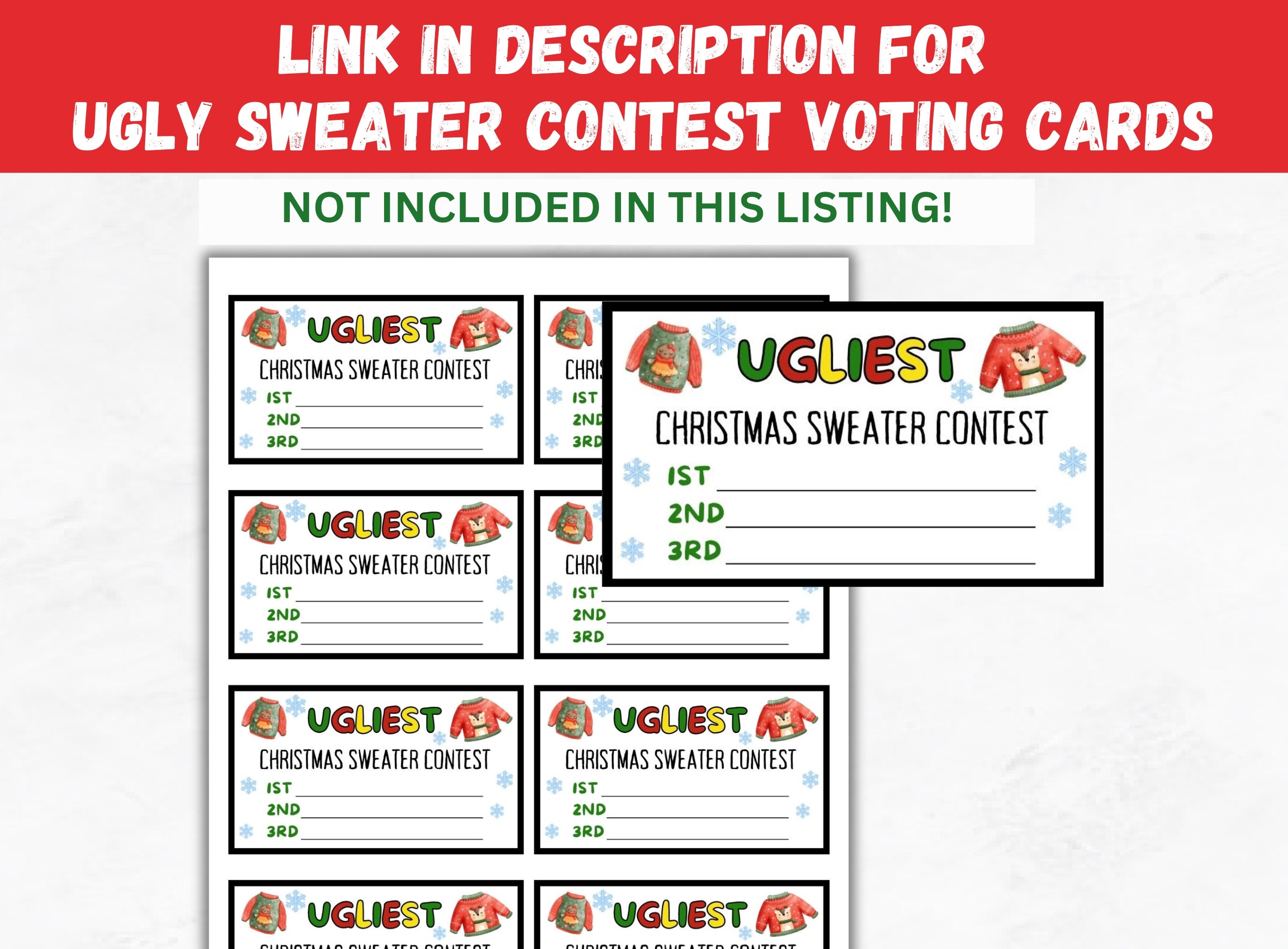 What's Your Ugly Sweater Name, Printable Christmas Party Game for Kids ...