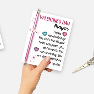 Christian Valentine Tag, Printable Valentines Day Prayer Card ...