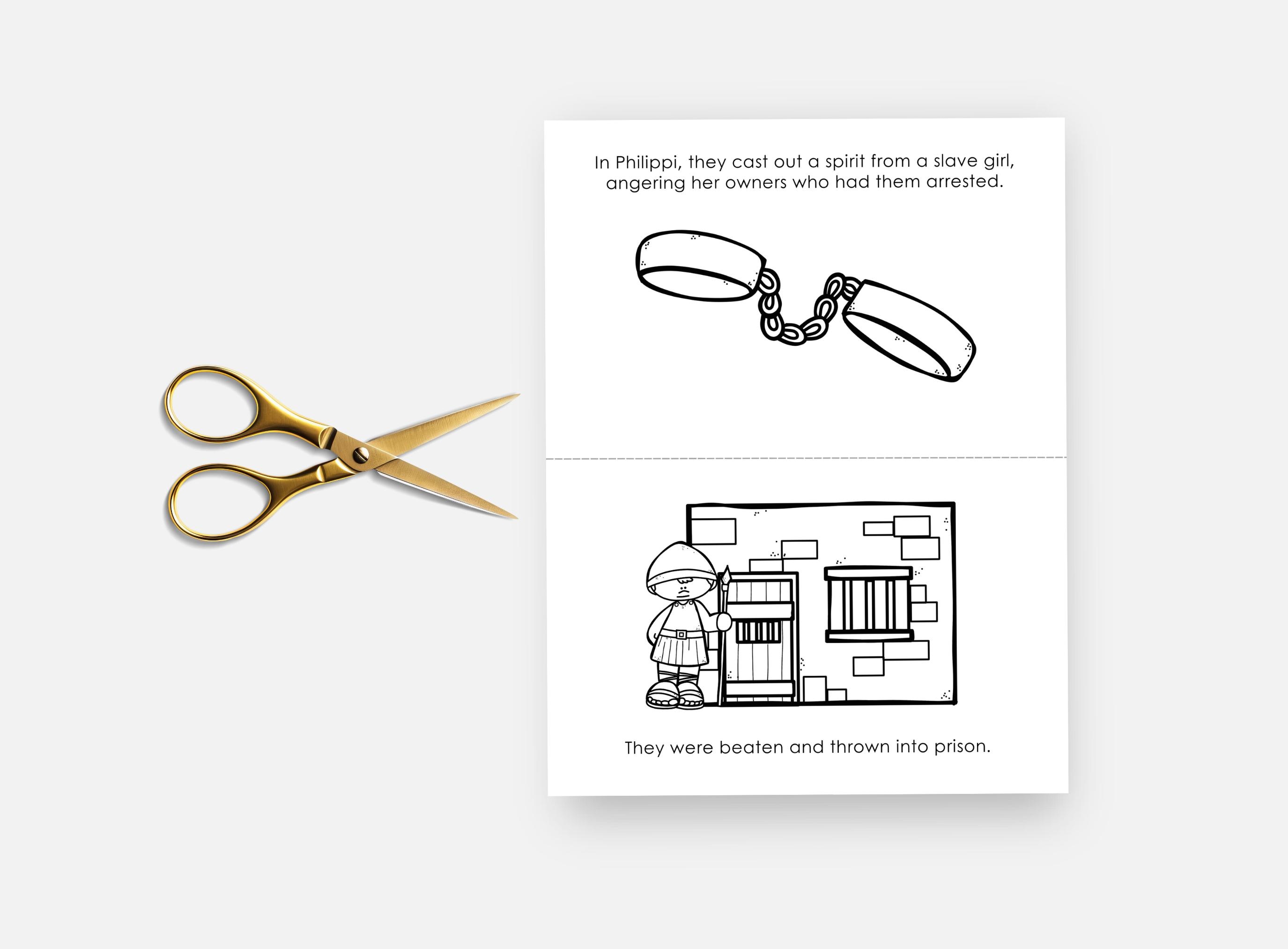 Paul and Silas, Printable Mini Bible Book, Sunday School Craft, Kids ...