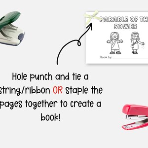 Parable of the Sower, Printable Mini Bible Book, Sunday School Craft ...