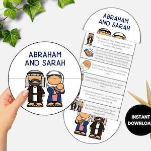 Abraham and Sarah Bible Story, Folding Surprise Bible Craft Printable ...