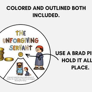 Parable of the Unforgiving Servant, Printable Bible Coloring Wheel ...