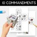 10 Commandments, Printable Bible Coloring Cube, Sunday School Craft ...