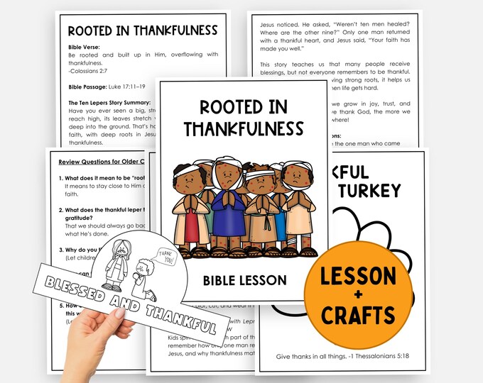 Thanksgiving Bible Printable for Kids - Christian Gratitude Lesson ...