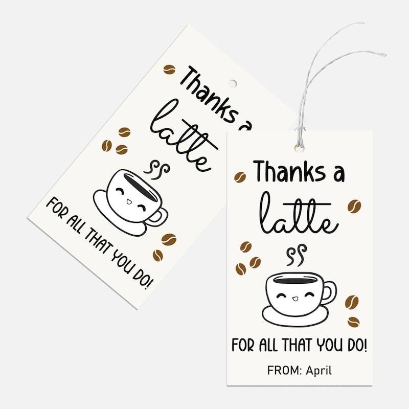 Latte Sticker - Etsy