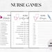 15 Printable Nurse Party Games, Nursing Theme, Fun Graduation Games ...