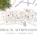 30 Biblical Affirmation Cards, Bible Verse Scripture Cards, Printable ...