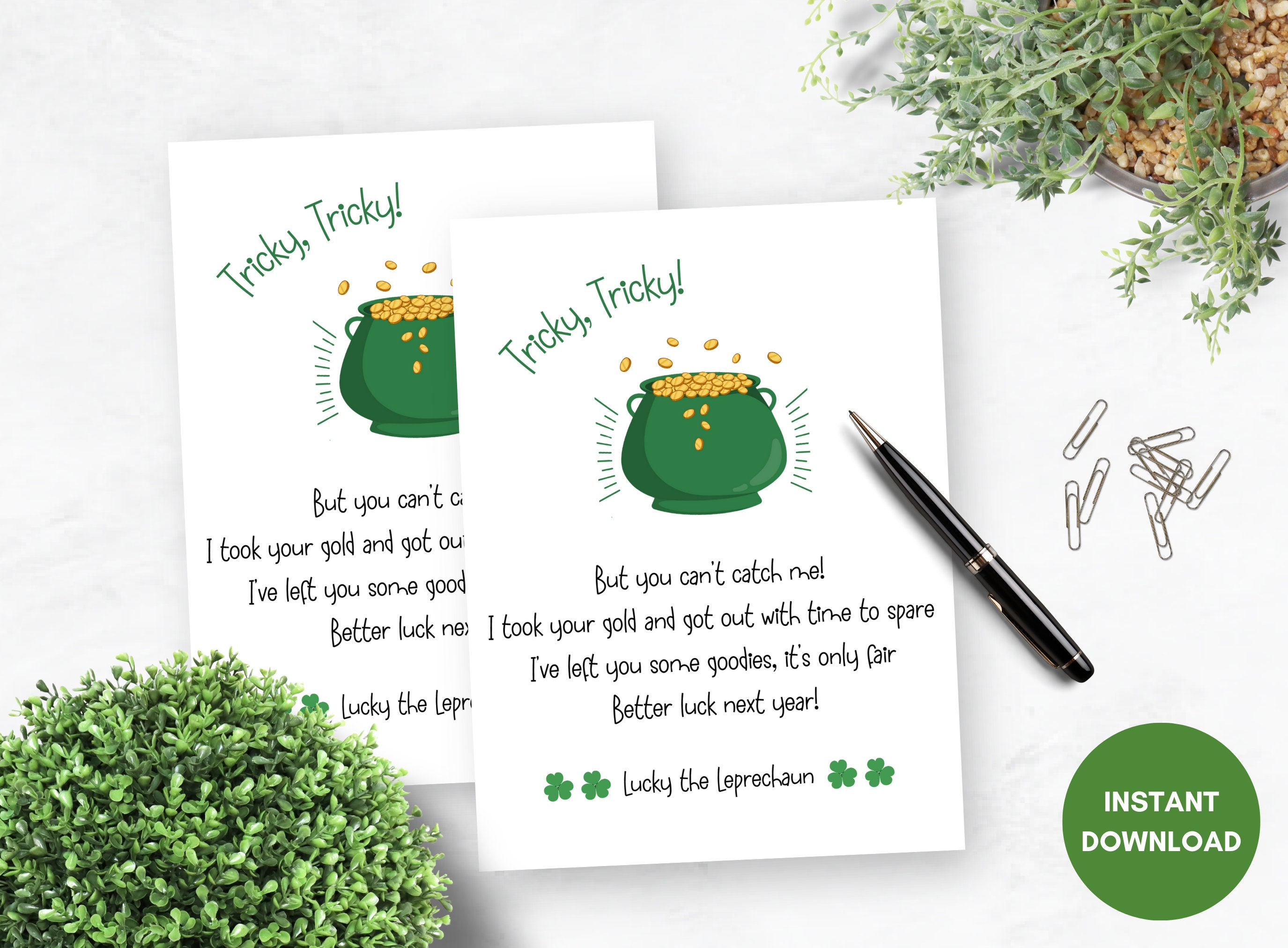 Printable Leprechaun Letter, Leprechaun Trap Note, St Patricks Day ...