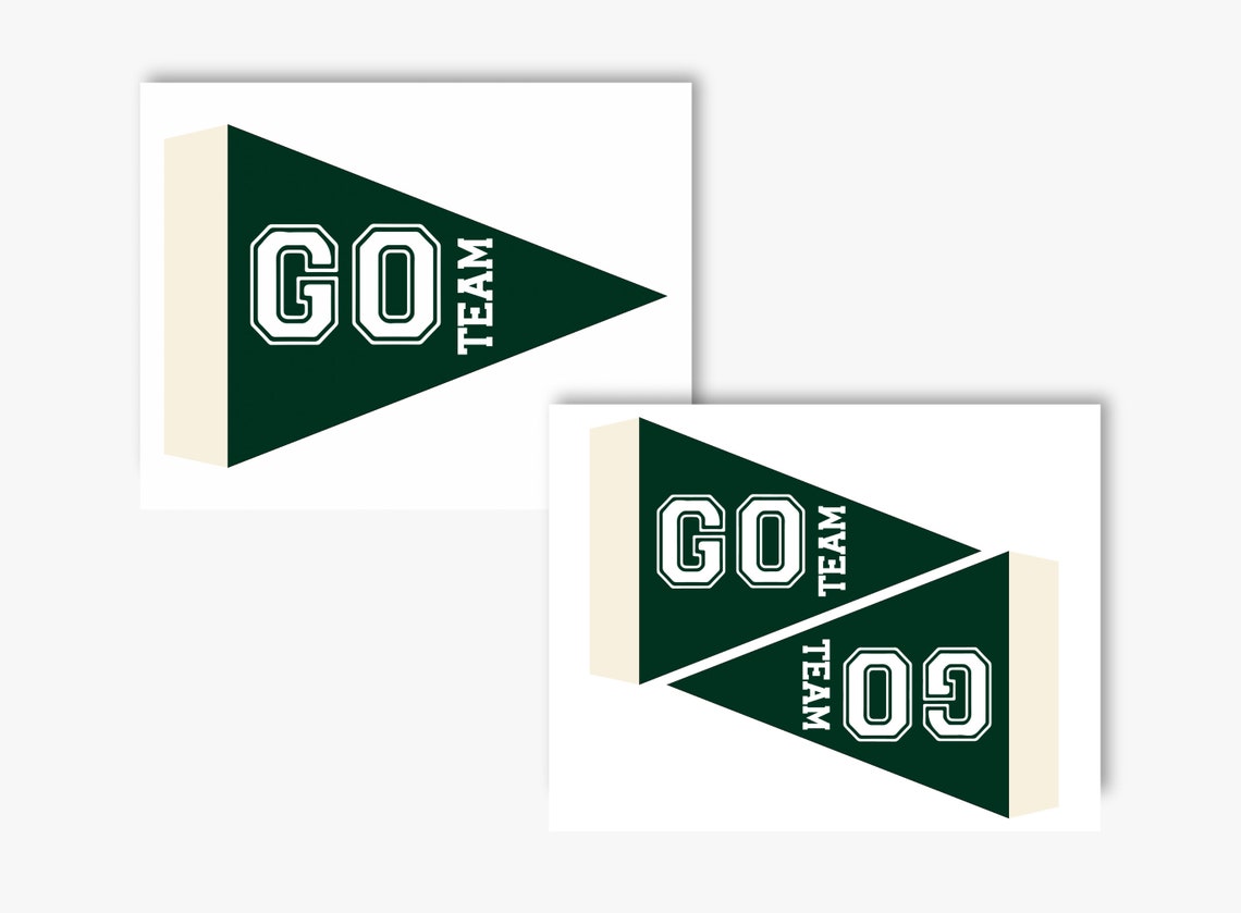 Football Pennant Flags, Printable DIY Sports Pennant, Football Birthday ...