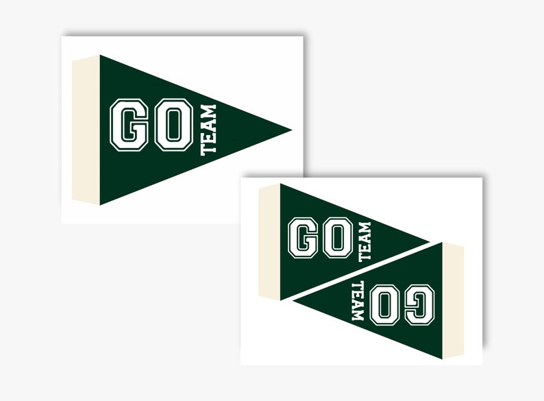 Football Pennant Flags, Printable DIY Sports Pennant, Football Birthday ...