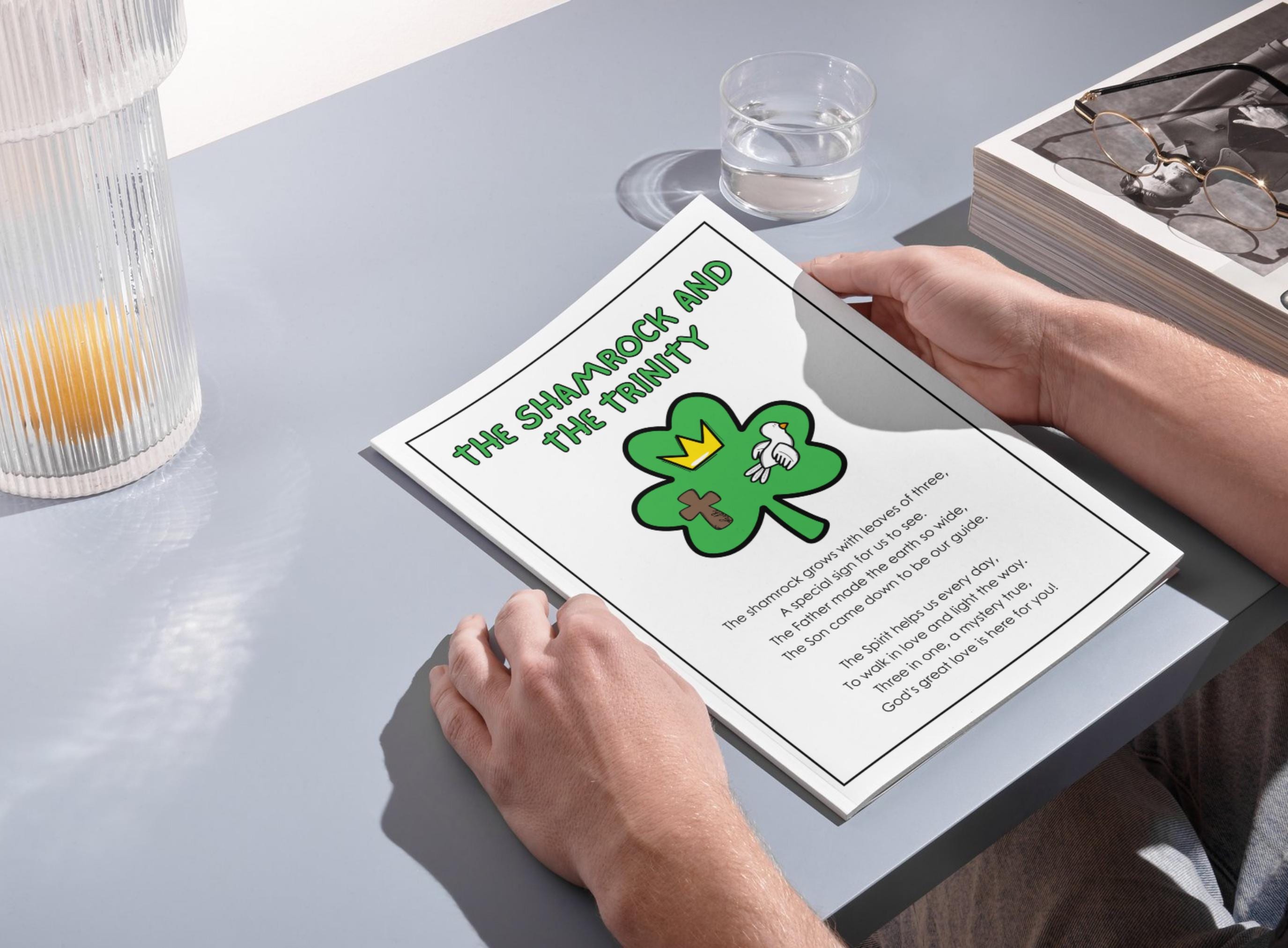 Shamrock Holy Trinity Poem, Printable Christian St Patricks Coloring ...