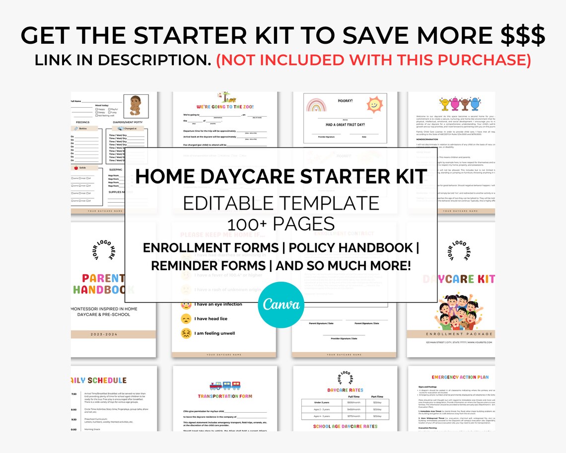 Infant Daily Report, Infant Daily Log, Printable Home Daycare Paperwork ...
