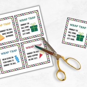 Saran Wrap Ball Game, Printable Birthday Dice Game, Wrap Trap, Fun ...