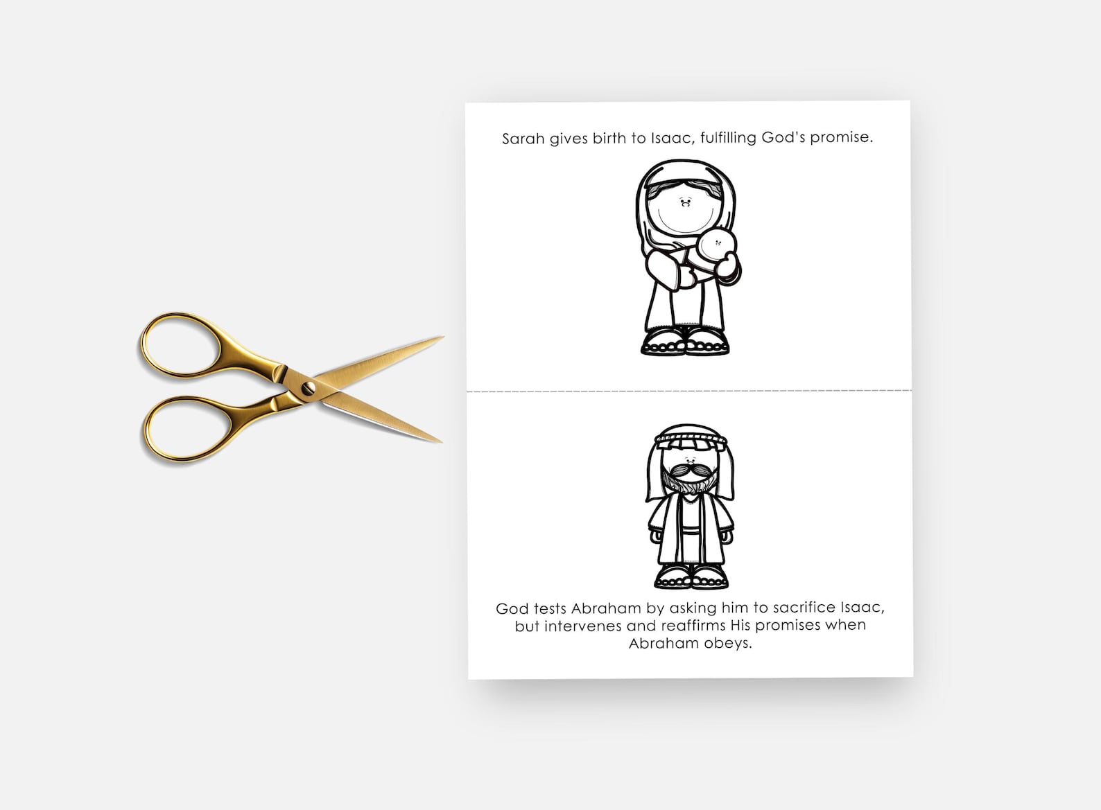 Abraham and Sarah, Printable Mini Bible Book, Sunday School Craft ...