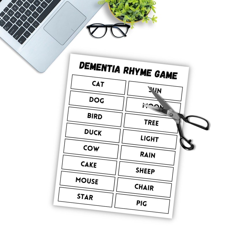 Dementia Rhyme Time Game, Memory Game, Alzheimers Activities, Dementia ...