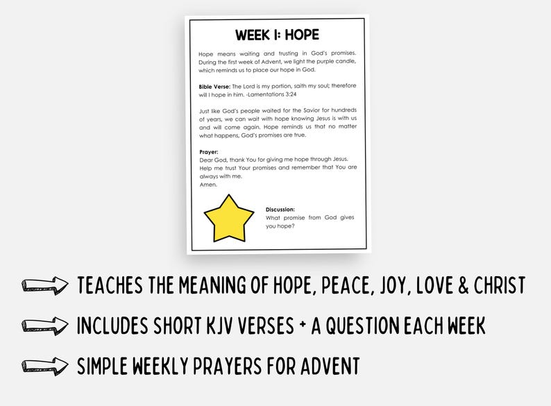 Christmas Advent Bible Lesson, Nativity Story Printable, Birth of Jesus ...