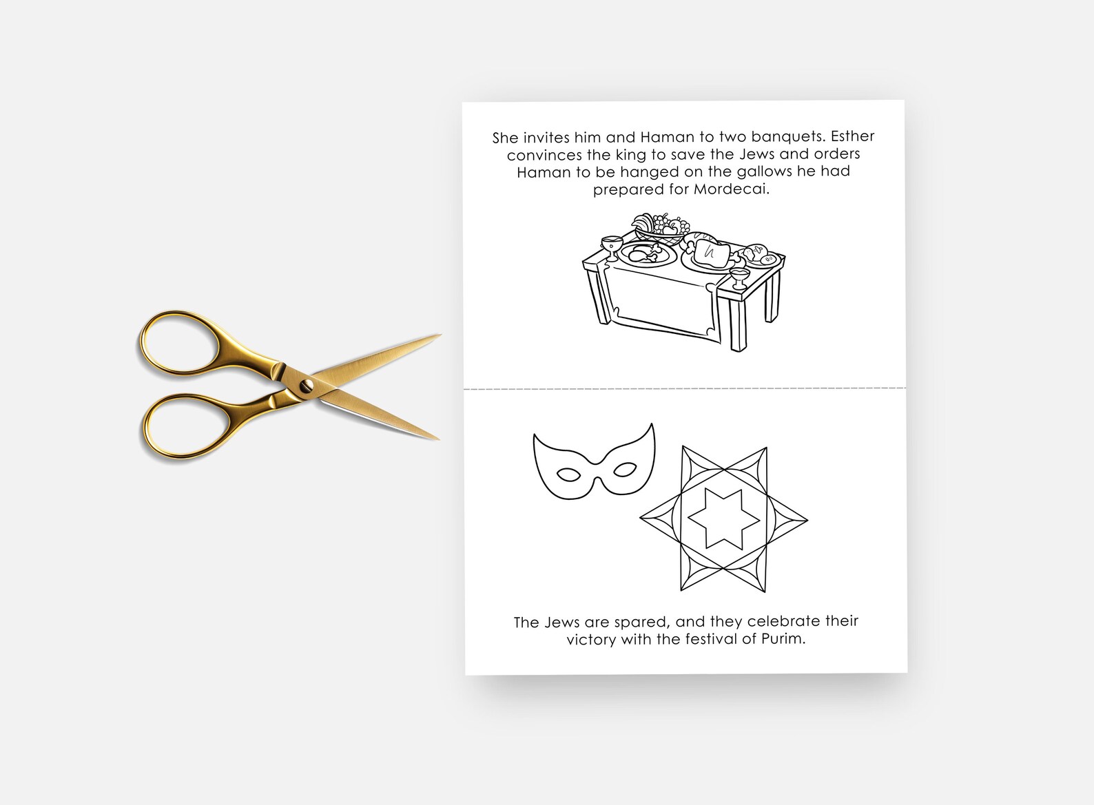 Queen Esther, Printable Mini Bible Book, Sunday School Craft, Kids ...