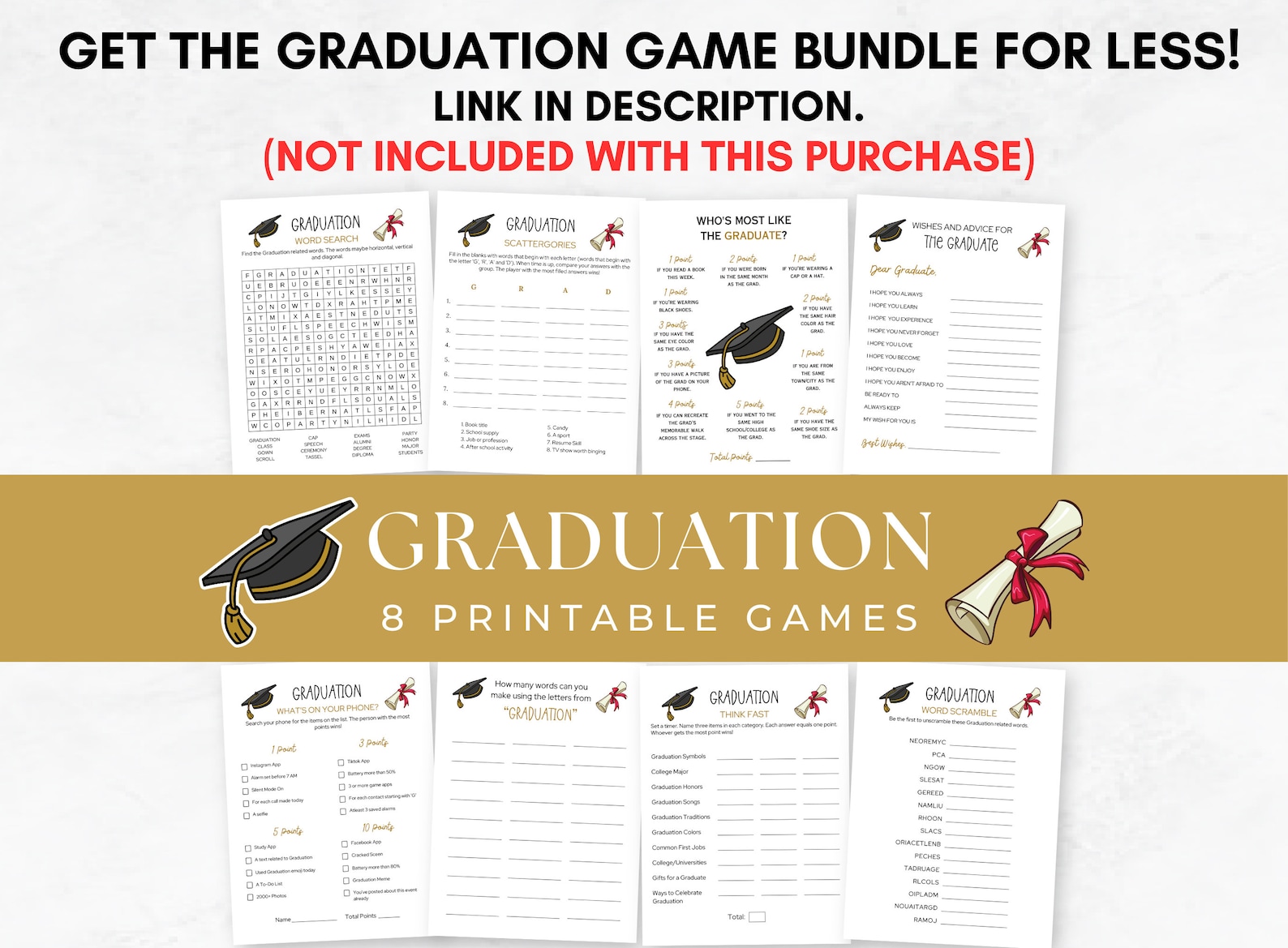 Who's Most Like the Graduate, Printable Graduation Party Game, Fun High ...