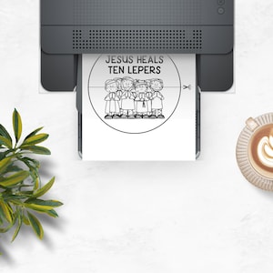 Jesus Heals Ten Lepers, Folding Surprise Bible Craft Printable ...