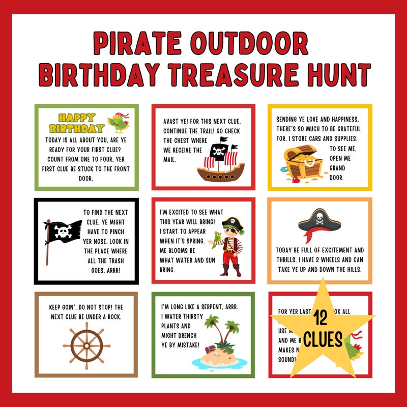 Pirate Treasure Hunt - Etsy