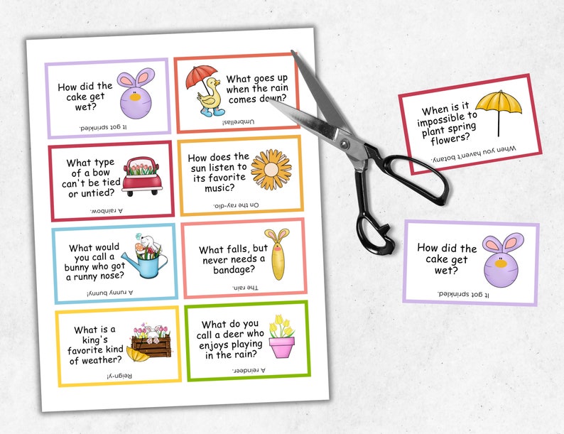 Funny Spring Lunchbox Jokes for Kids, 40 Lunchbox Notes, Printable ...