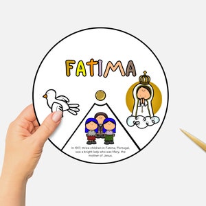 Our Lady of Fatima, Printable Bible Coloring Wheel, Sunday School Craft ...