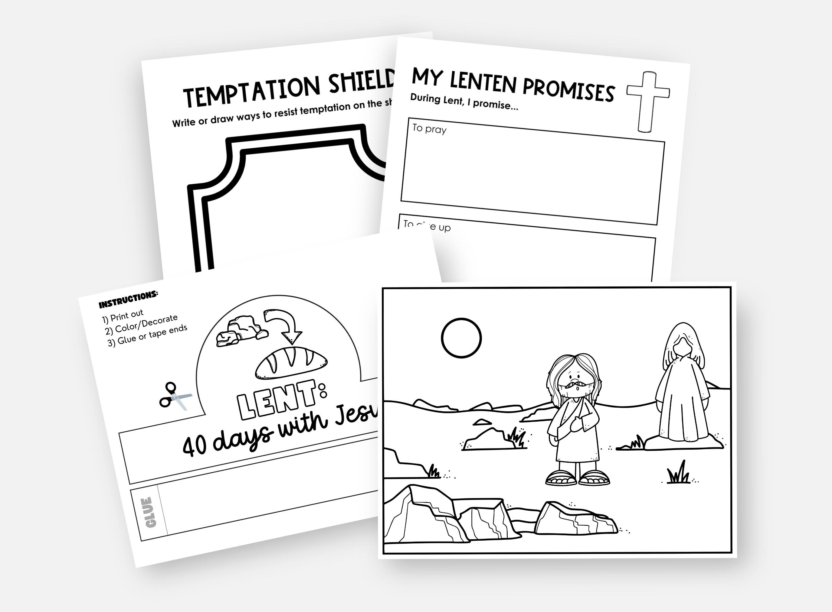 Lent Bible Lesson, Jesus is Tempted in the Desert, Printable Kids ...