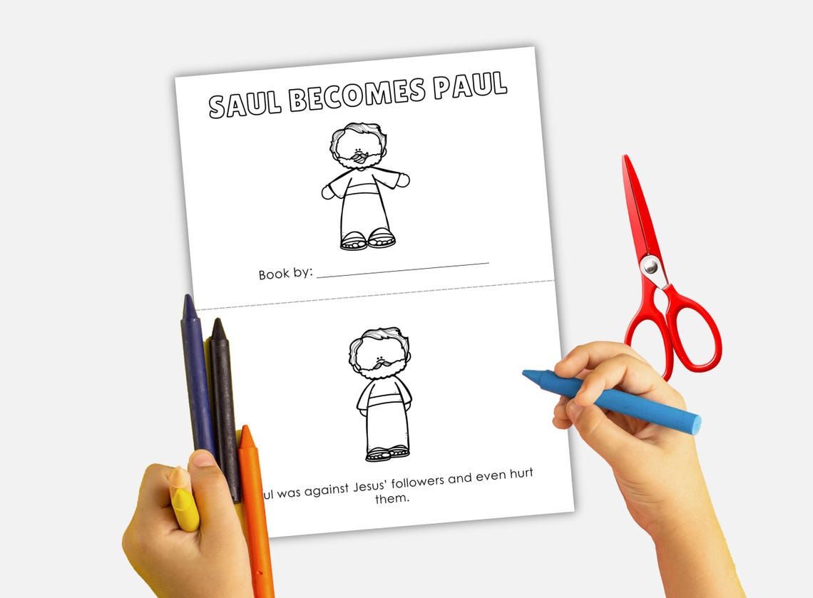 Saul Becomes Paul Bible Lesson, VBS Activity Pack, Sunday School Crafts ...