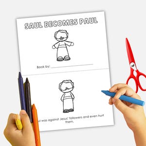 Saul Becomes Paul Bible Lesson, VBS Activity Pack, Sunday School Crafts ...