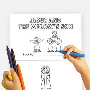 Jesus and the Widow's Son, Printable Mini Bible Book, Miracles of Jesus ...