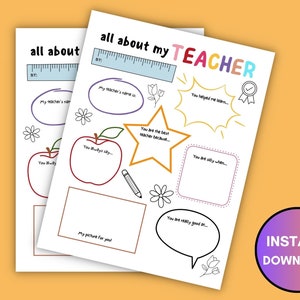 Teacher Appreciation Week, Printable Teacher Appreciation Gift, Thank ...