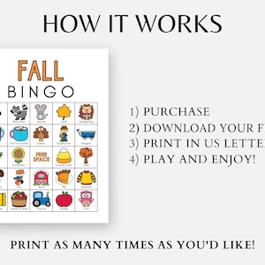 Fall Bingo, Fall Festival Bingo Cards, Printable Autumn Group Game ...