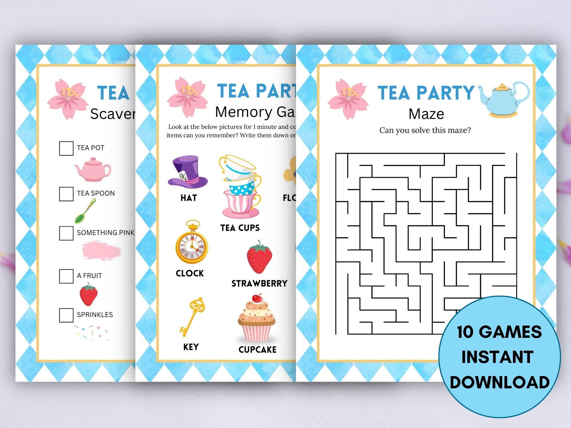Kids Tea Party Games, Tea Party for Girls, Tea Party Games, Princess ...