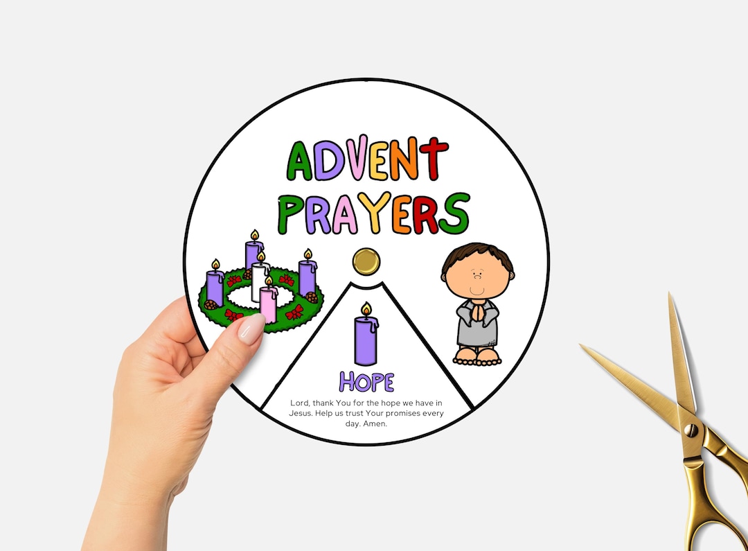 Christmas Advent Prayers, Printable Sunday School Craft, Kids Bible ...