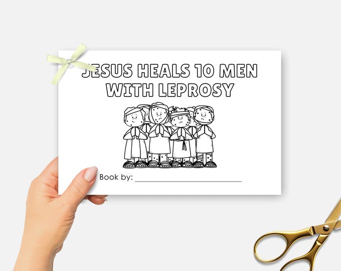 Ten Lepers, Sunday School Craft, Jesus Heals, Printable Mini Book ...