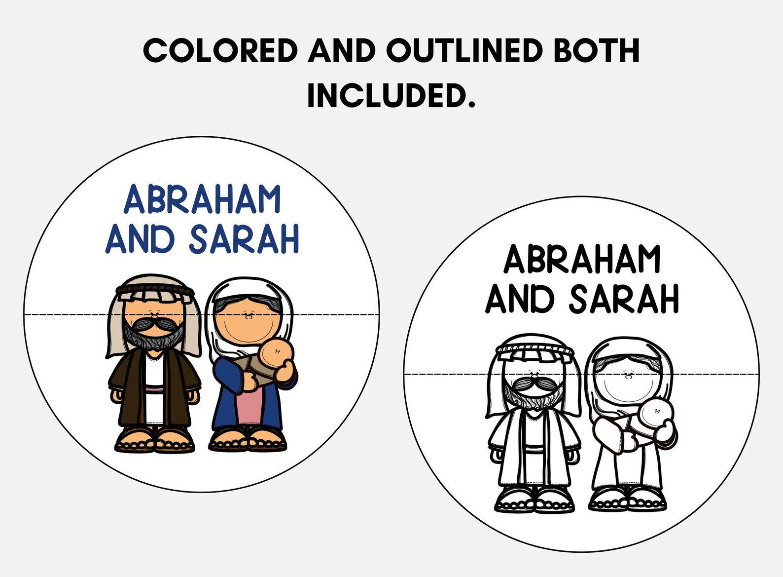 Abraham and Sarah Bible Story, Folding Surprise Bible Craft Printable ...