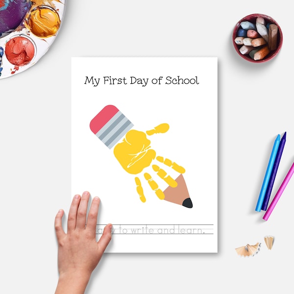 Back to School Handprint Craft - Etsy