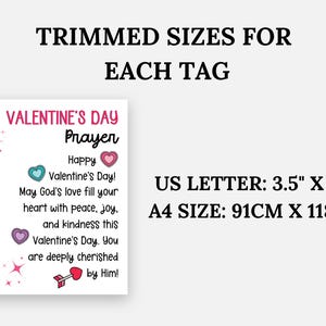 Christian Valentine Tag, Printable Valentines Day Prayer Card ...