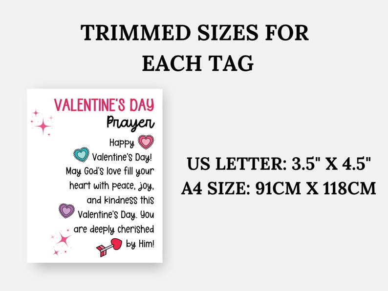 Christian Valentine Tag, Printable Valentines Day Prayer Card ...