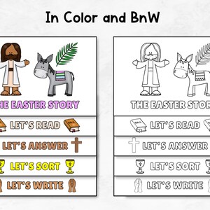 Easter Bible Story Craft, Printable Bible Flipbook, Sunday School Craft ...