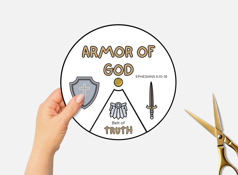 Armor of God, Ephesians 6 10, Printable Coloring Wheel, Sunday School ...