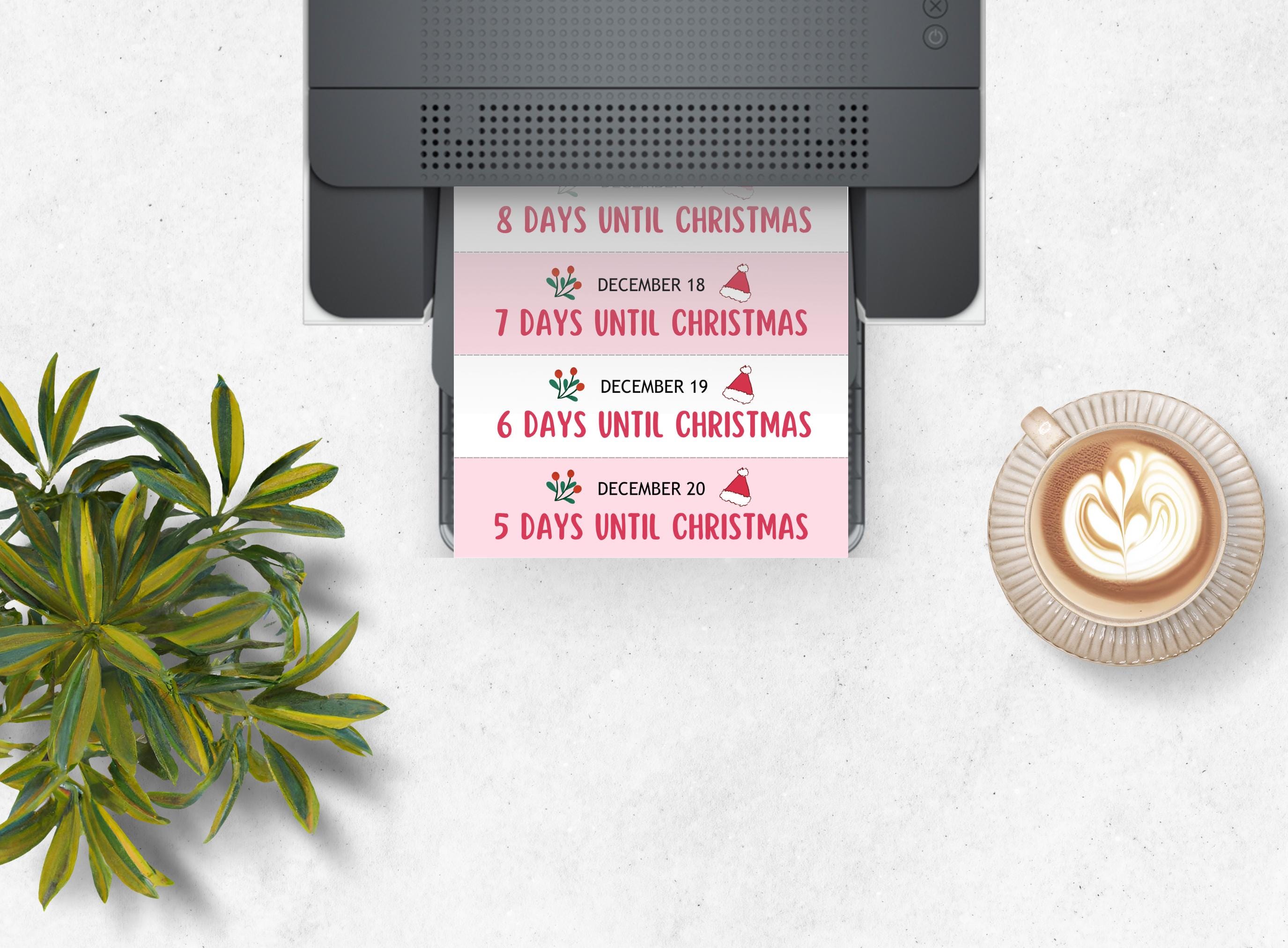 Christmas Countdown, Advent Chain Printable Craft, 25 Days Until ...