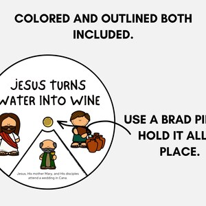 Jesus Turns Water Into Wine, Miracles of Jesus, Printable Bible ...