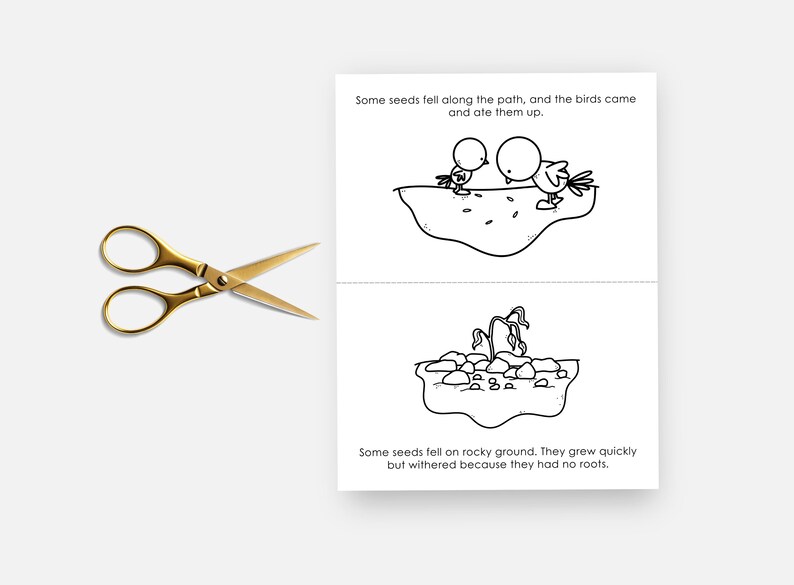 Parable of the Sower, Printable Mini Bible Book, Sunday School Craft ...