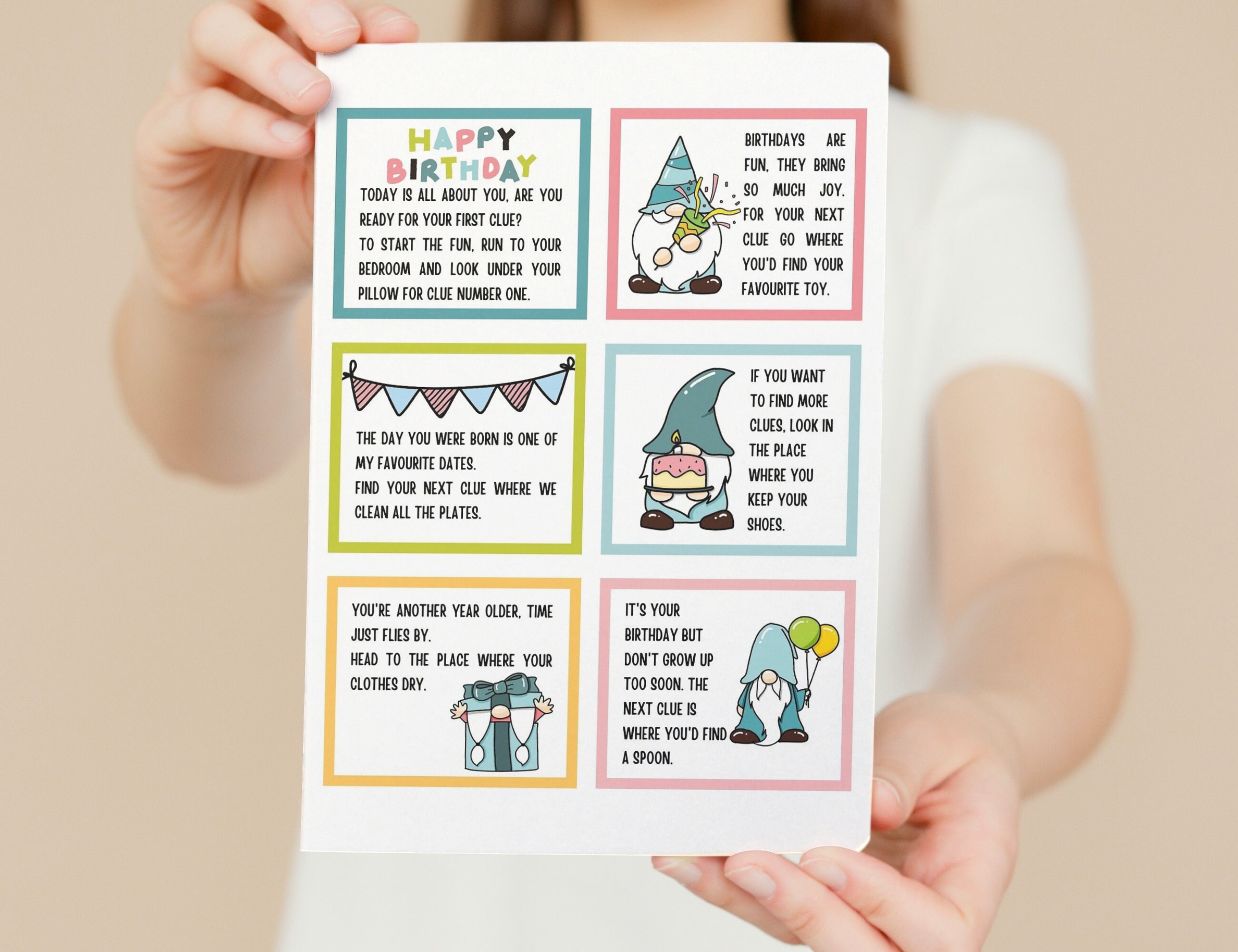 Birthday Scavenger Hunt for Kids, Birthday Treasure Hunt, Indoor ...