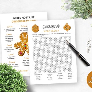 12 Printable Gingerbread Games, Fun Christmas Activities for Kids and ...