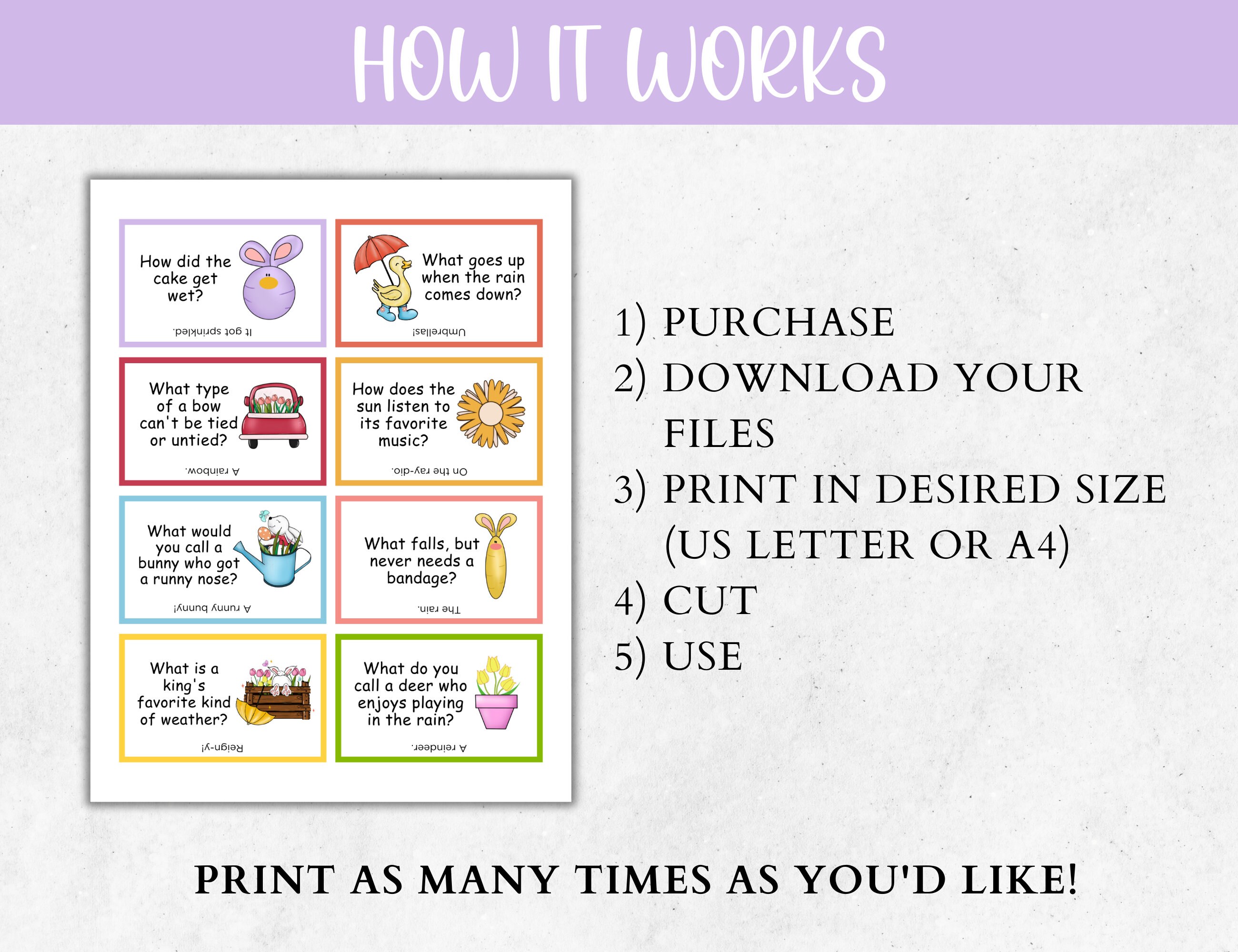 Funny Spring Lunchbox Jokes for Kids, 40 Lunchbox Notes, Printable ...