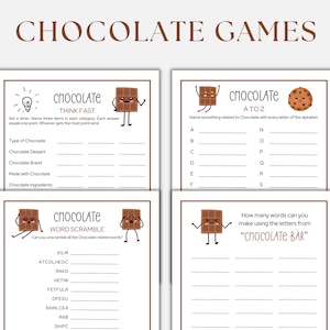 8 Printable Chocolate Games, Fun Chocolate Day Activities for Kids and ...